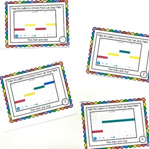 Pentatonic Chrome Music Lab Task Cards for Sol Mi La Do Re Music ...