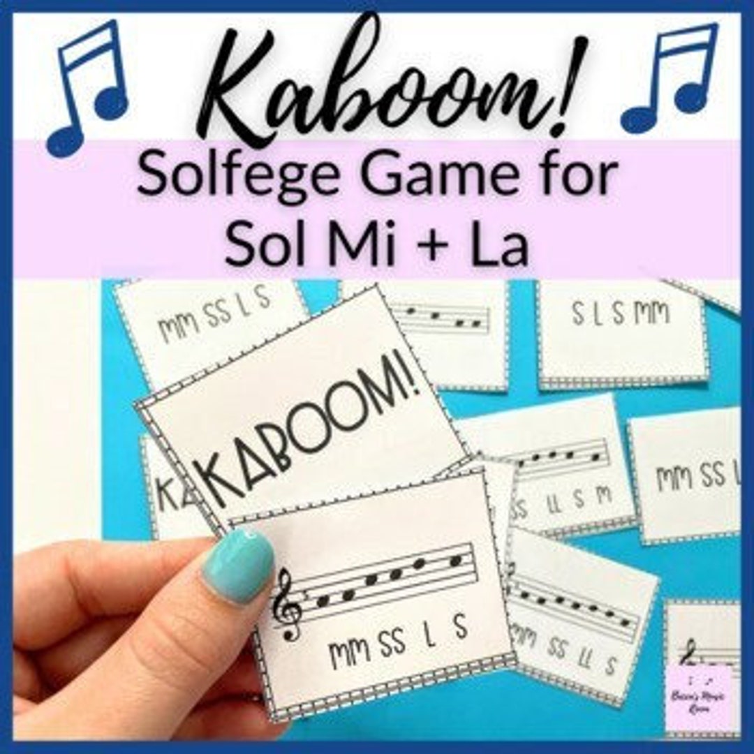 Sol Mi La Kaboom! // Printable Solfege Game for Elementary Music ...