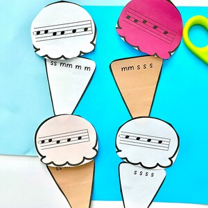 Sol Mi // Ice Cream Solfege Matching Game for Summer or End of Year ...