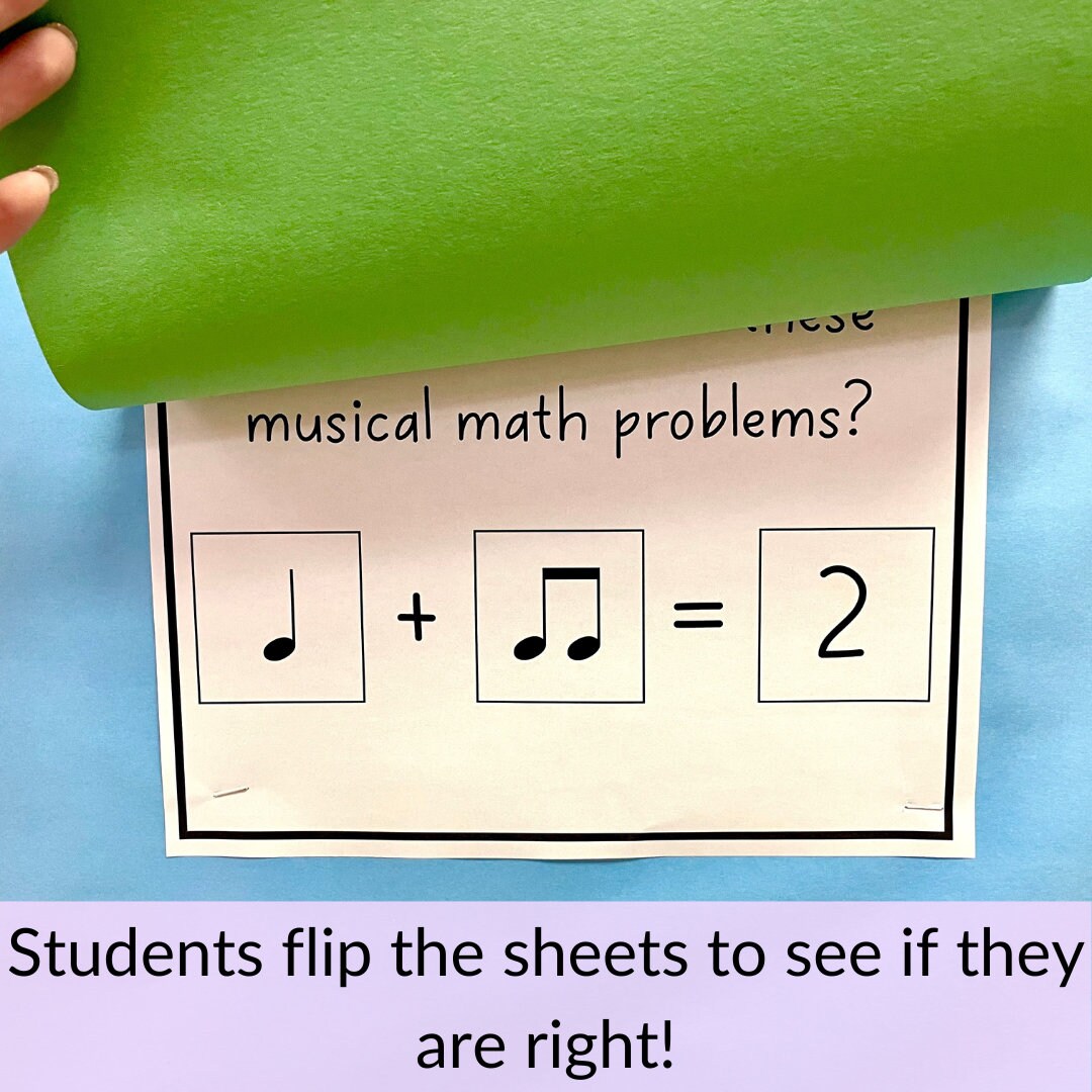 Musical Math Interactive Bulletin Board for Elementary Music, Band ...