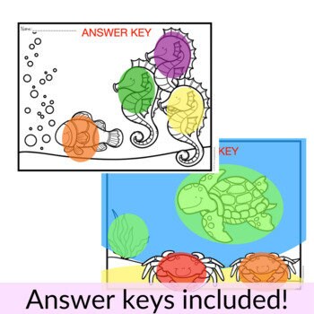 Ocean Treble Clef Staff Color by Note for Elementary Music Class ...