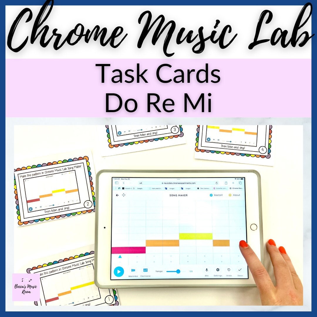 Chrome Music Lab Do Re Mi Task Cards for Elementary Music Centers for ...