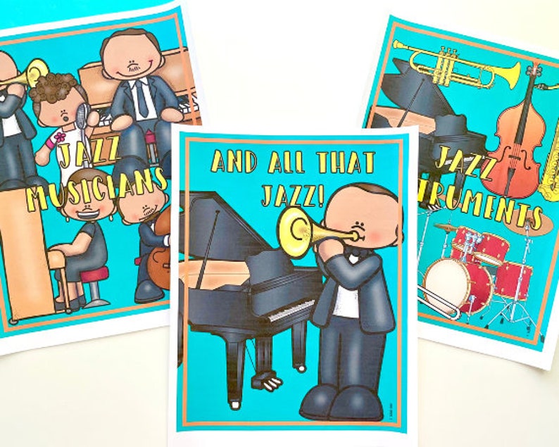 Jazz Printable Activities, Posters, Bulletin Board for Black History ...