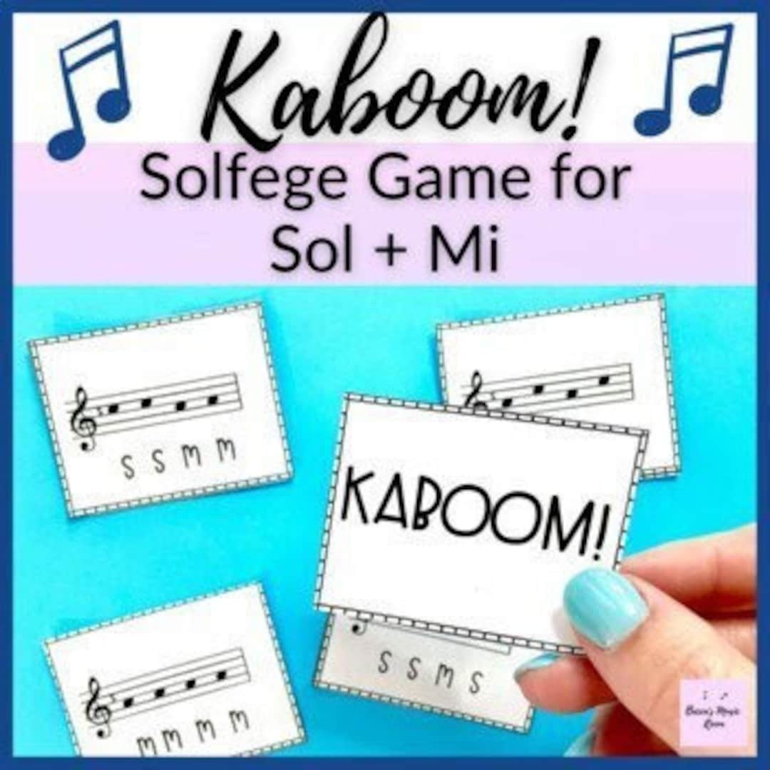 Sol Mi Kaboom! // Printable Solfege Game for Elementary Music Centers ...
