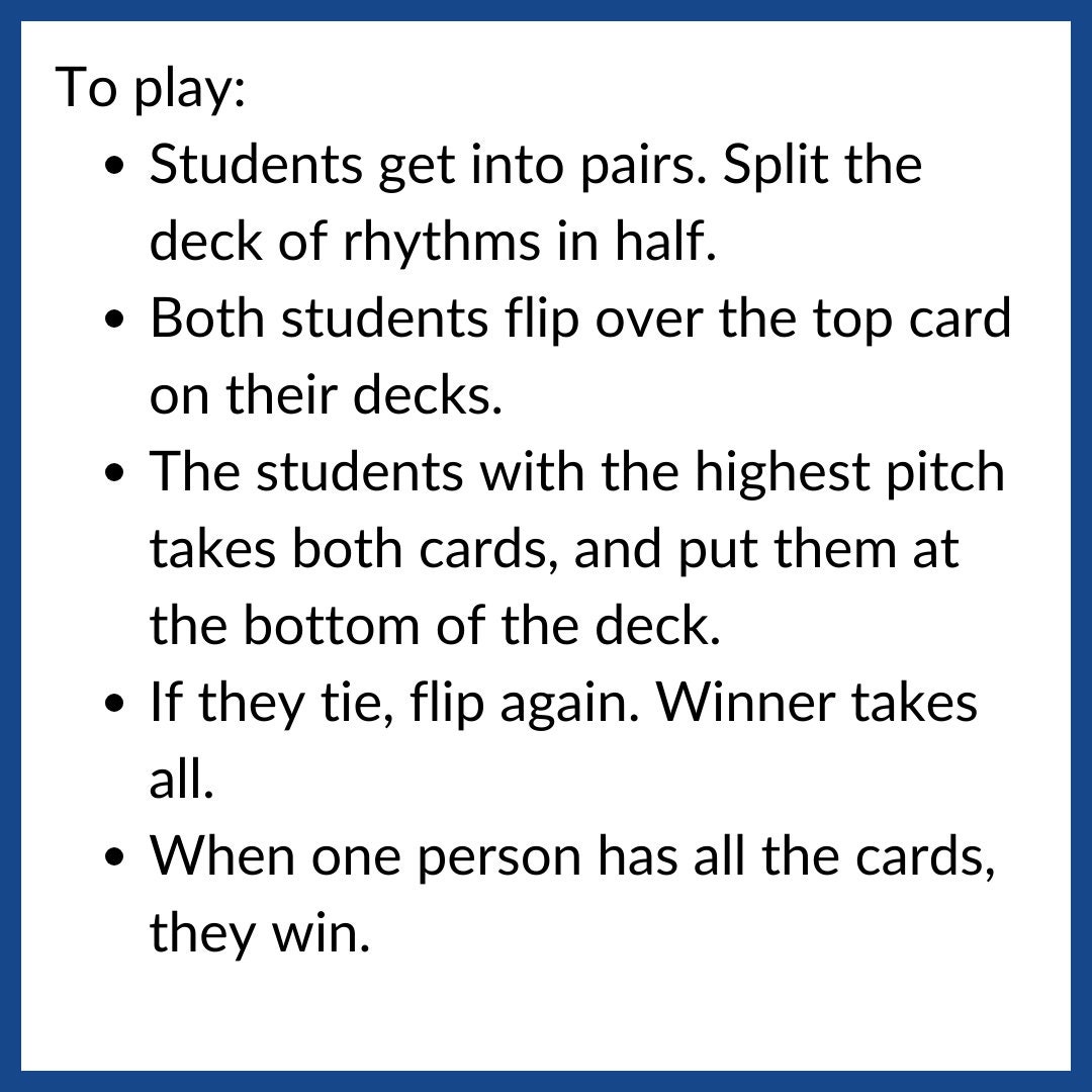 Treble Clef Staff War Music Card Game for Elementary Music Centers ...