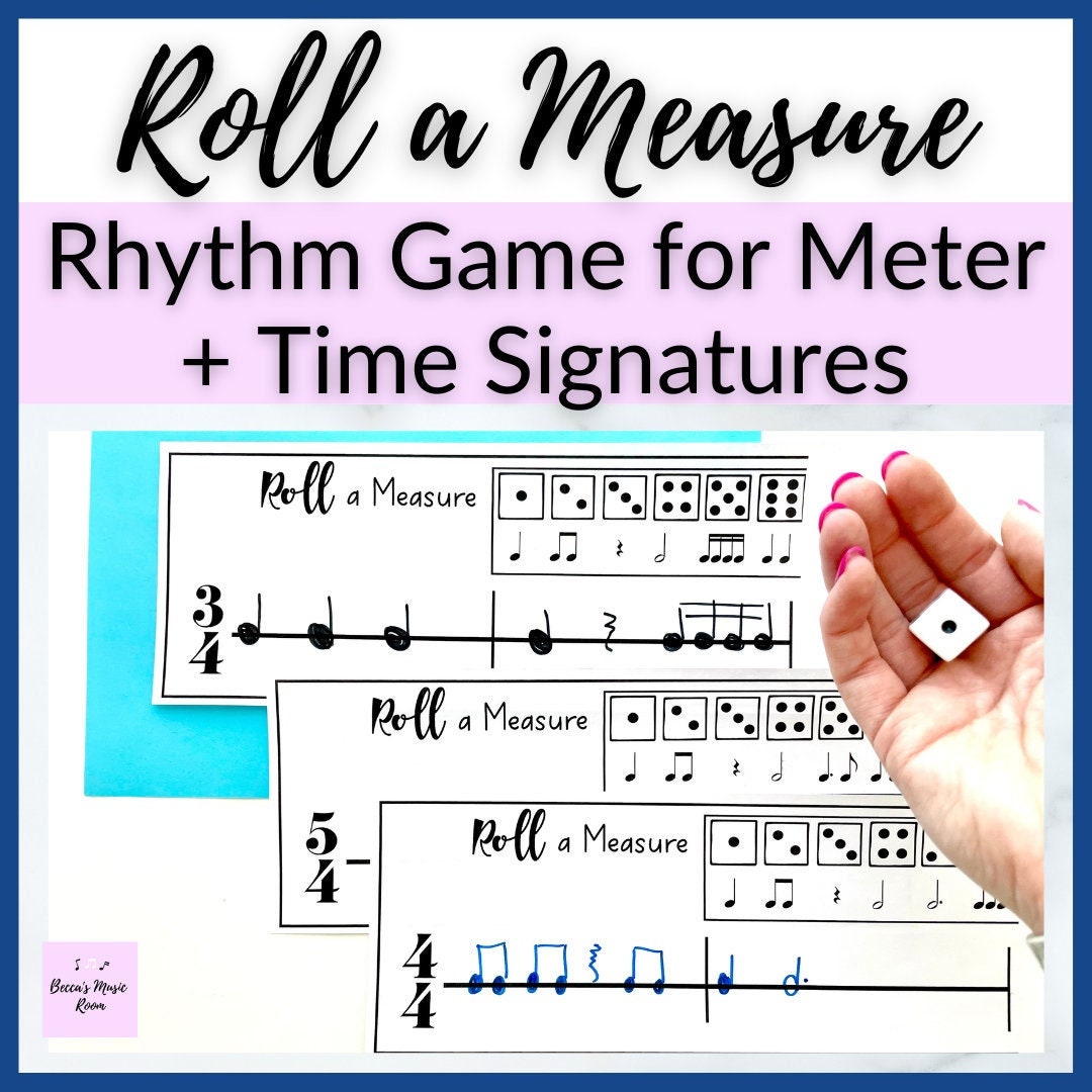 Roll a Measure Time Signature Game for Rhythm Music Centers for Piano ...