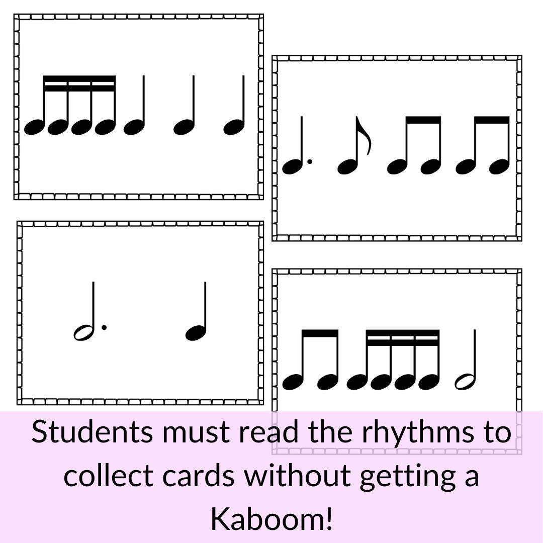 Quarter Rest Kaboom! Rhythm Game for Piano Lessons, Homeschool Music ...