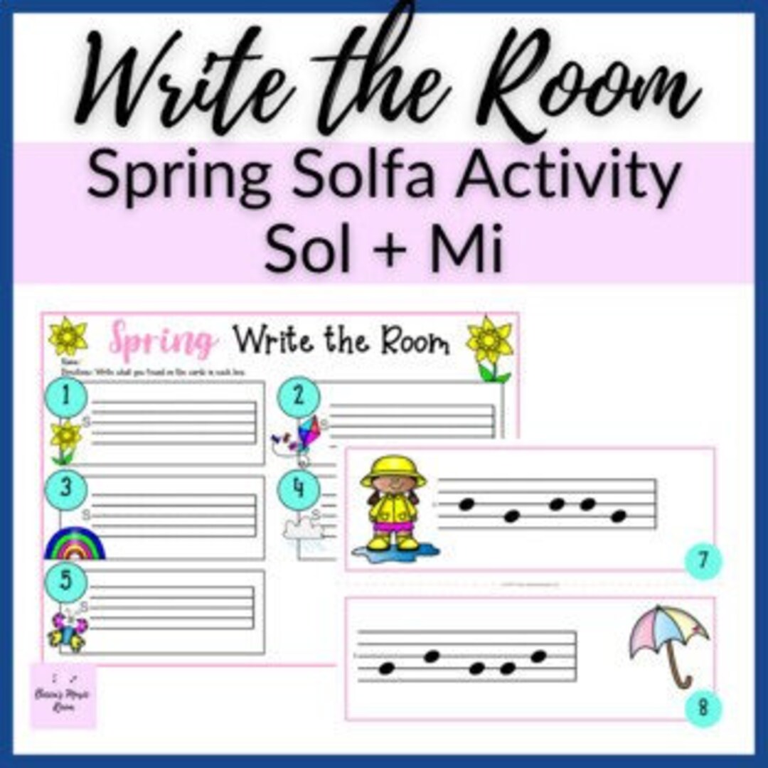 Sol Mi Spring Melody Write the Room Solfege Patterns Lessons for Piano ...