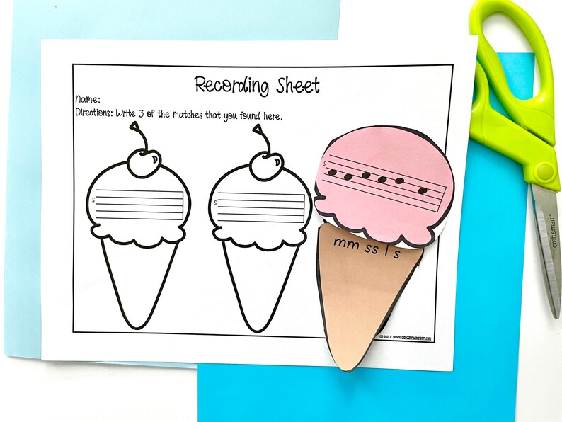 Sol Mi // Ice Cream Solfege Matching Game for Summer or End of Year ...