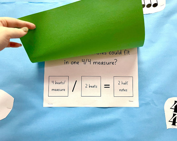Musical Math Interactive Bulletin Board for Elementary Music, Band ...