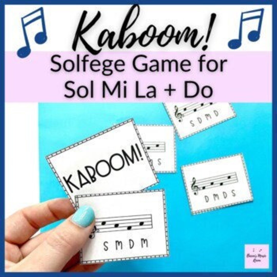 Sol Mi La Do Kaboom! // Printable Solfege Game for Elementary Music ...