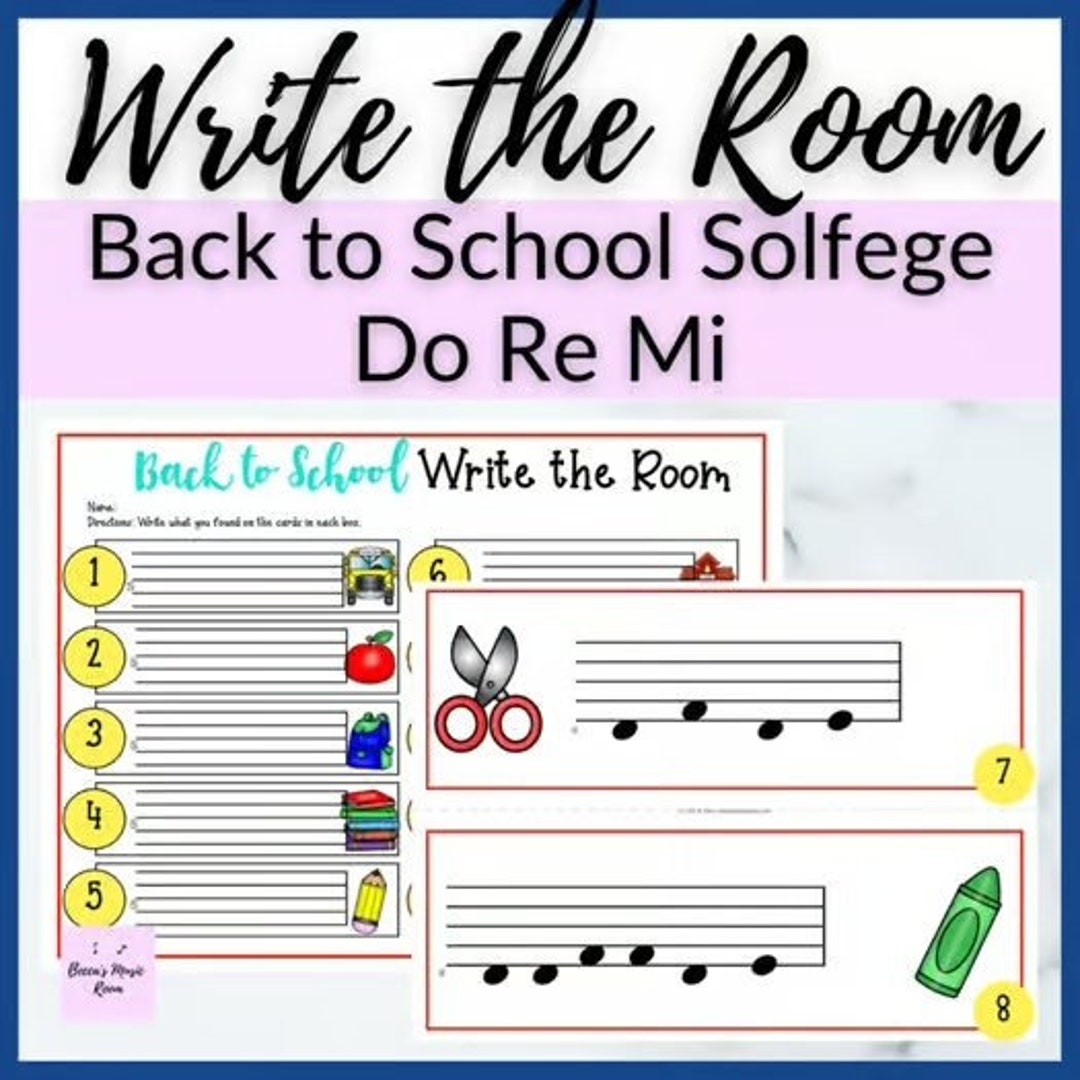 Do Re Mi Back to School Melody Write the Room for Solfege Patterns for ...