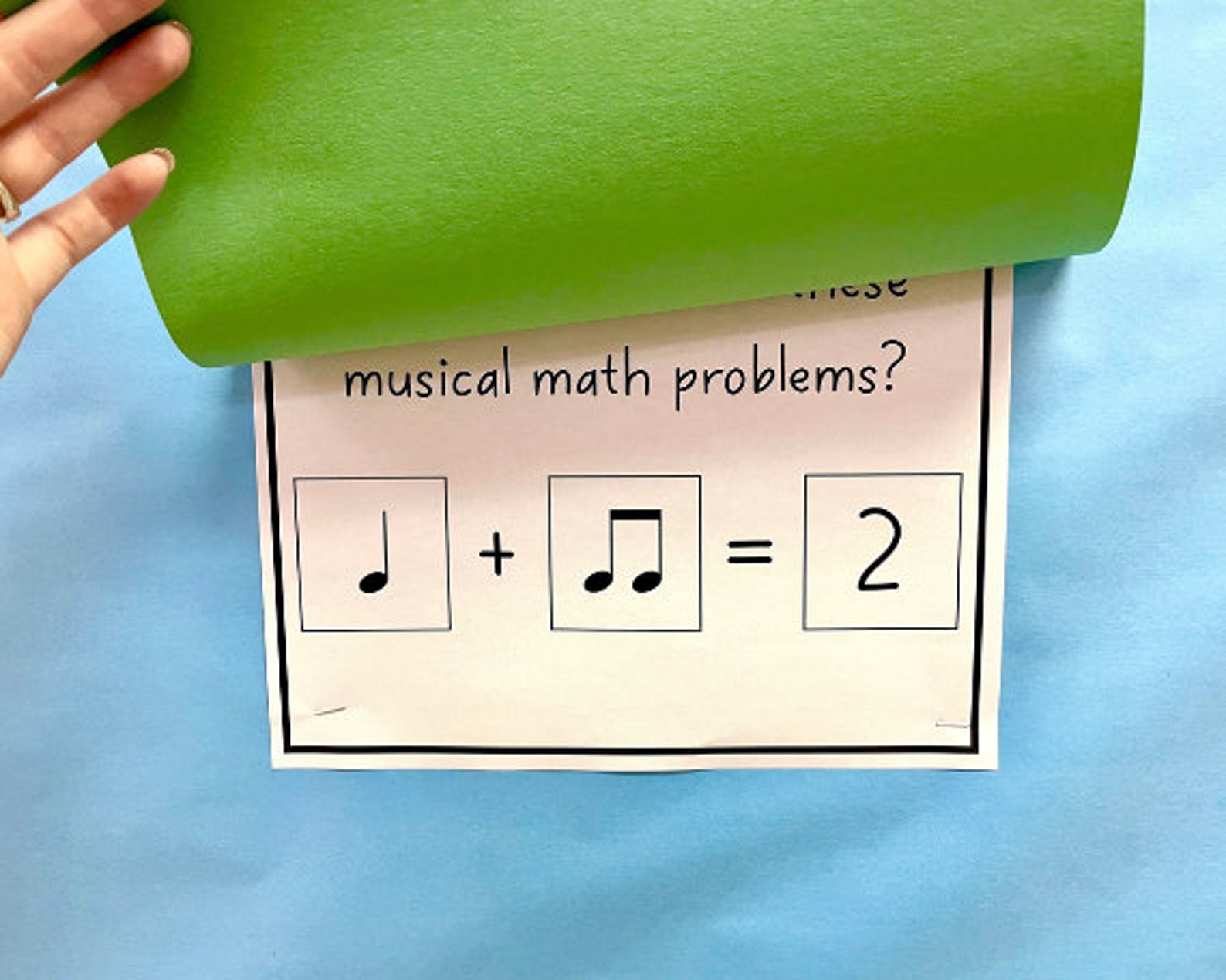 Musical Math Interactive Bulletin Board for Elementary Music, Band ...