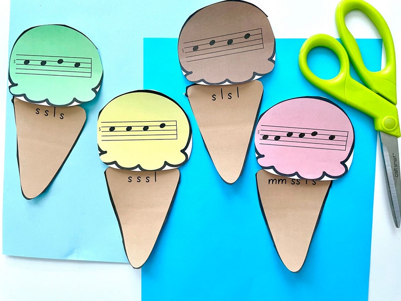 Sol Mi La // Ice Cream Solfege Matching Game for Summer or End of Year ...