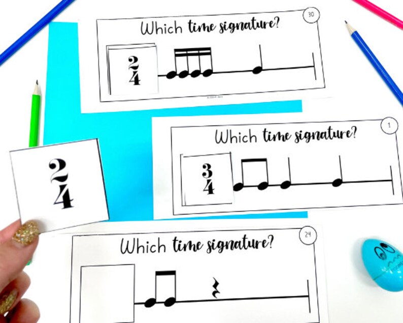 Time Signature Task Card Game for Rhythm Elementary Music Centers for ...