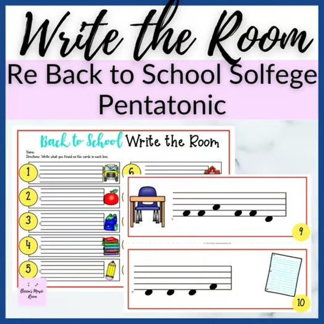 Pentatonic Back to School Melody Write the Room for Solfege Patterns ...