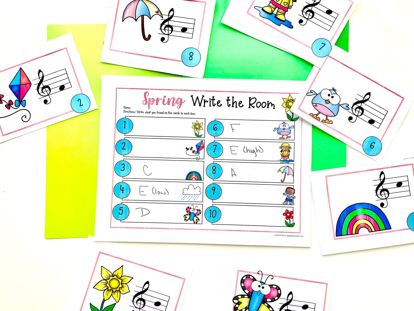 Back to School Treble Clef Write the Room for Elementary Music Lessons ...