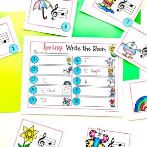 Back to School Treble Clef Write the Room for Elementary Music Lessons ...