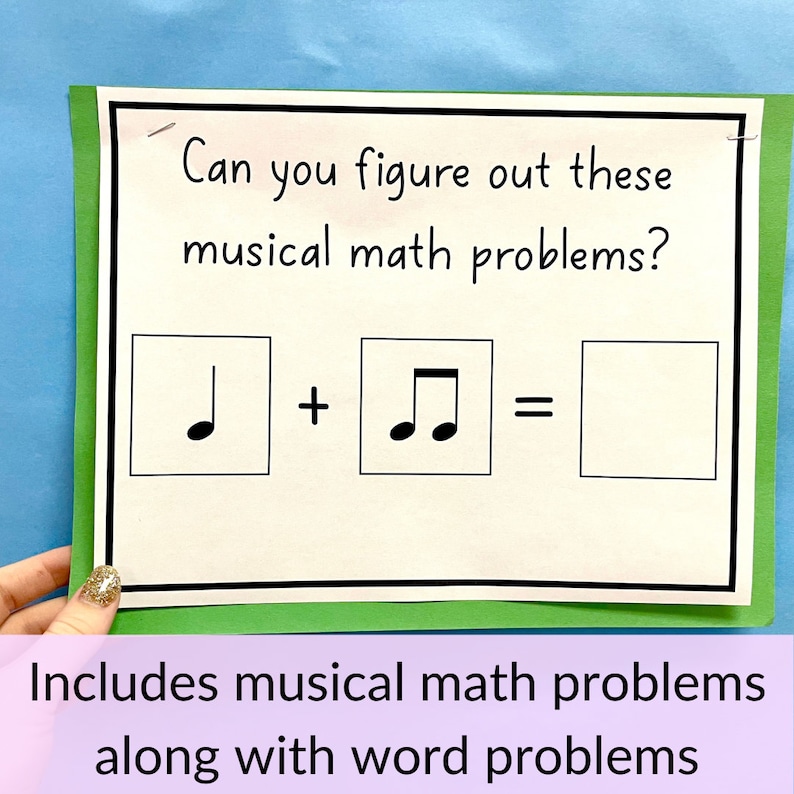 Musical Math Interactive Bulletin Board for Elementary Music, Band ...