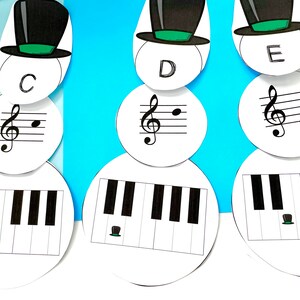 Snowman Piano Matching Game Winter Music Activity for Kids for Music ...
