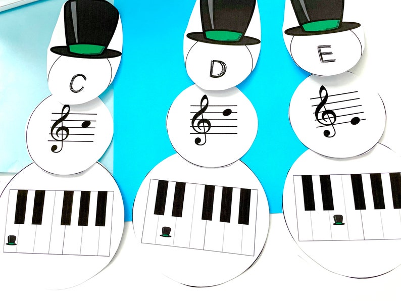 Snowman Piano Matching Game Winter Music Activity for Kids for Music ...
