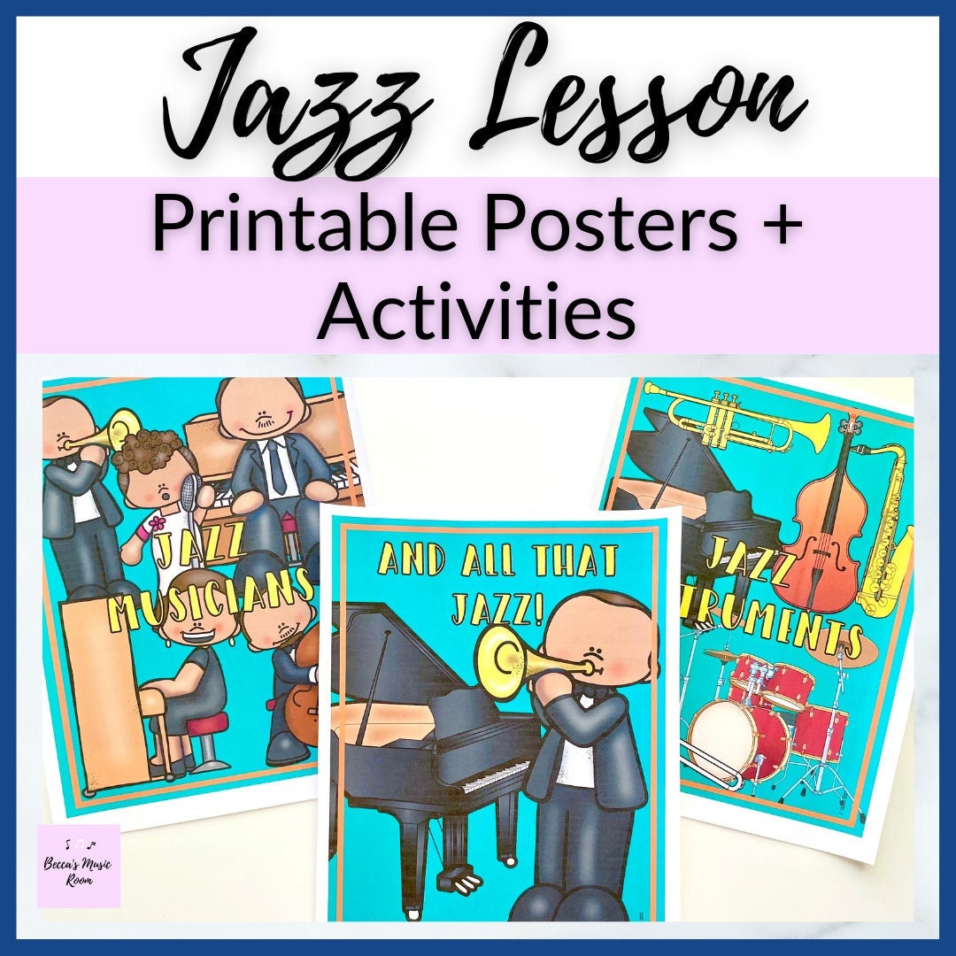 Jazz Printable Activities, Posters, Bulletin Board for Black History ...
