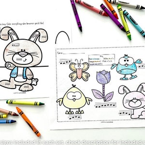 Sol Mi La Spring Color by Note Worksheets // Solfege Coloring Sheets ...