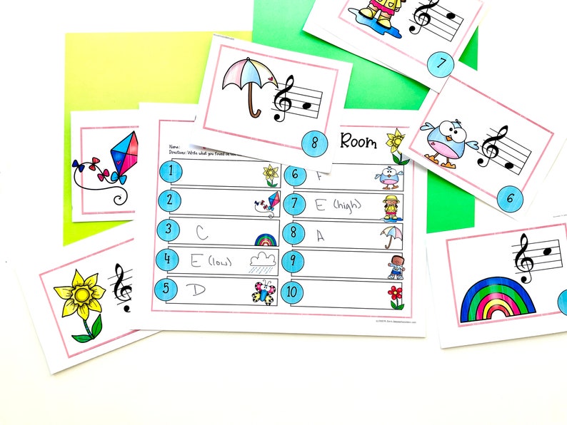 Back to School Treble Clef Write the Room for Elementary Music Lessons ...