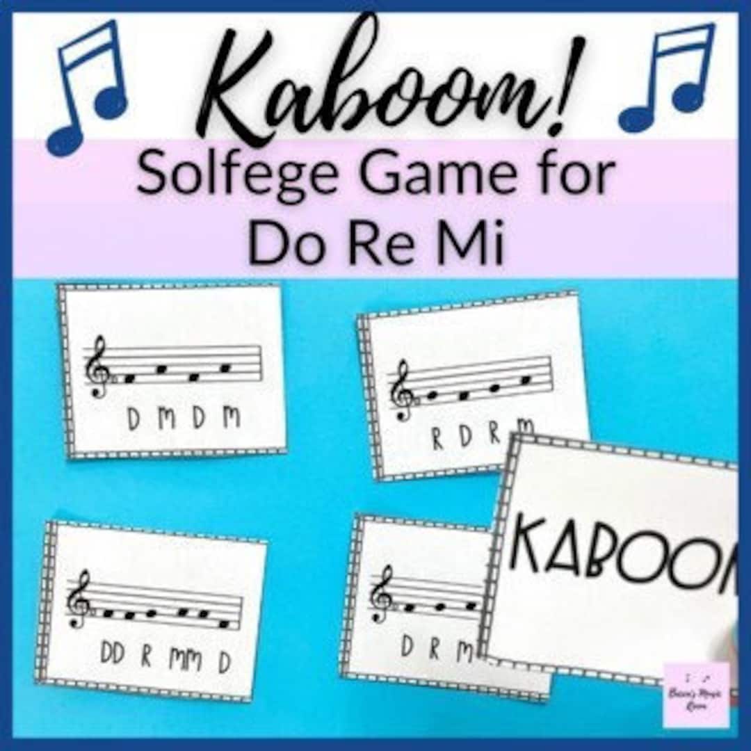 Do Re Mi Kaboom! // Printable Solfege Game for Elementary Music Centers ...