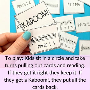Sol Mi Kaboom! // Printable Solfege Game for Elementary Music Centers ...