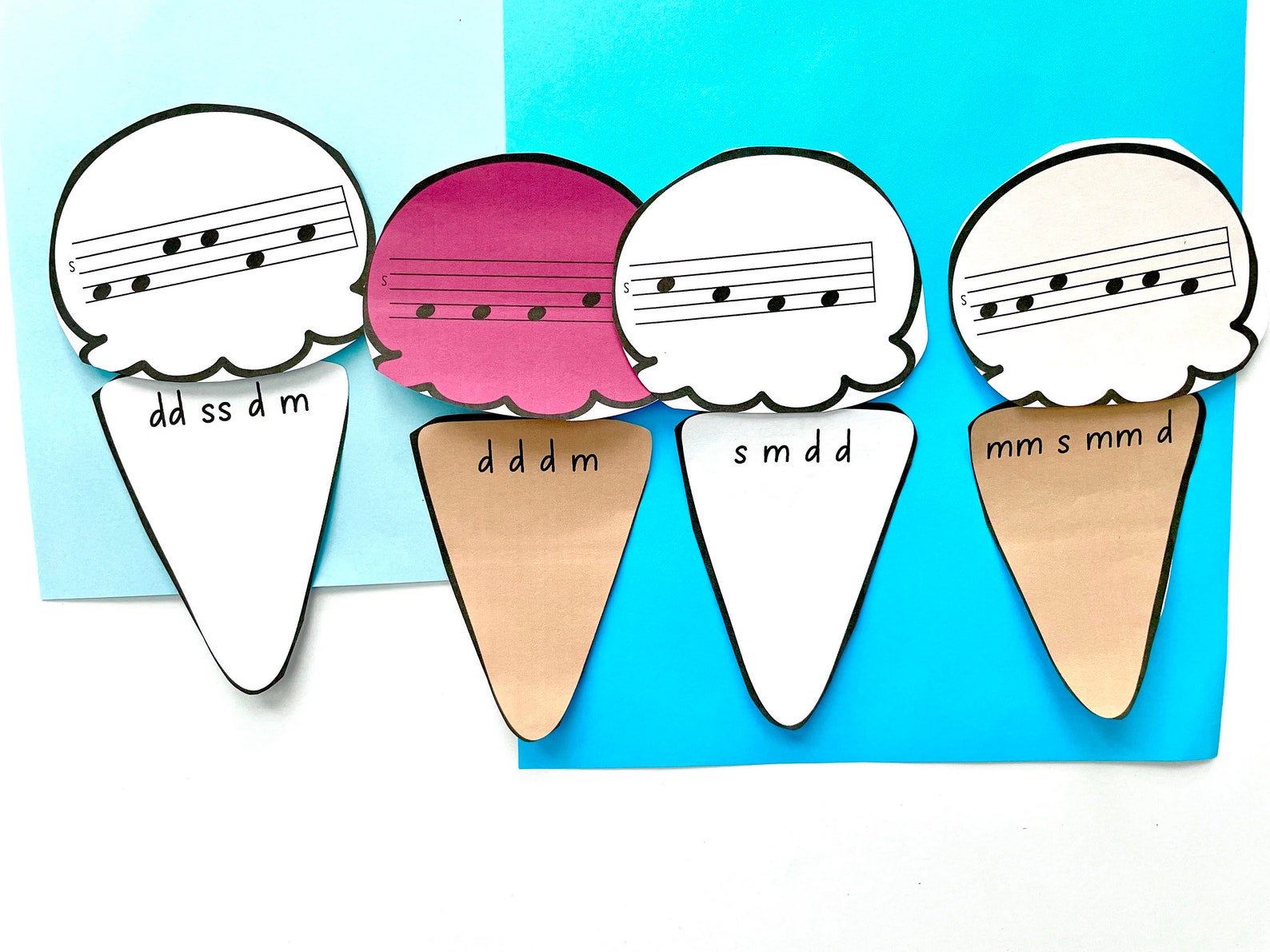 Sol Mi La Do // Ice Cream Solfege Matching Game for Summer or End of ...