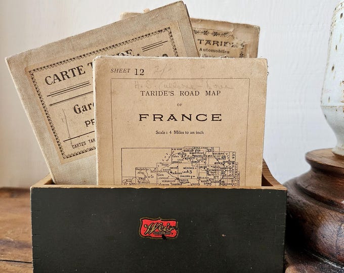 Antique Folding Maps of France. French Maps, Folding Road Maps of ...