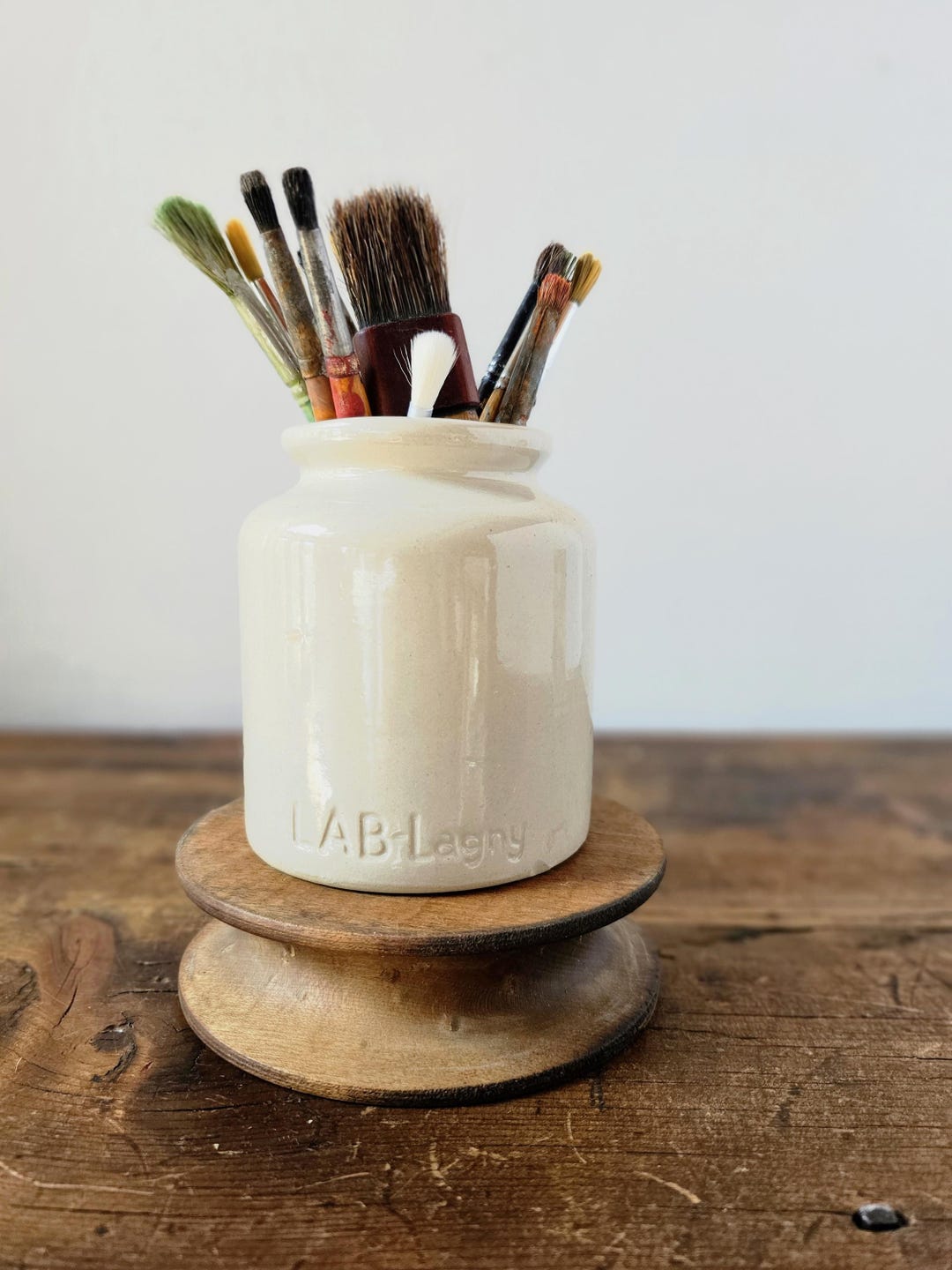 French Mustard Crock. Antique Lab-lagny Crock From France. Beige ...