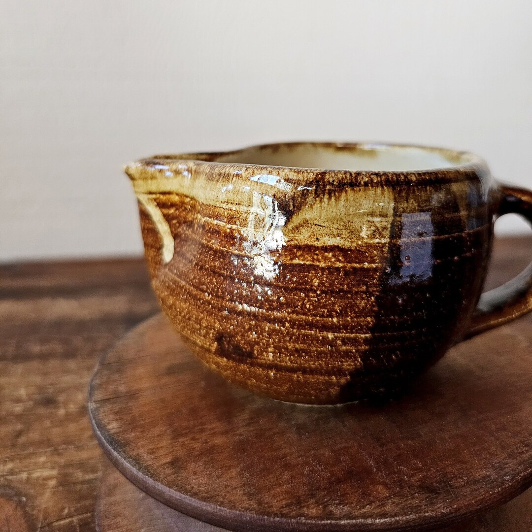 Vintage Ceramic Creamer, Pottery Cream Pitcher, Gravy Pitcher, Syrup ...