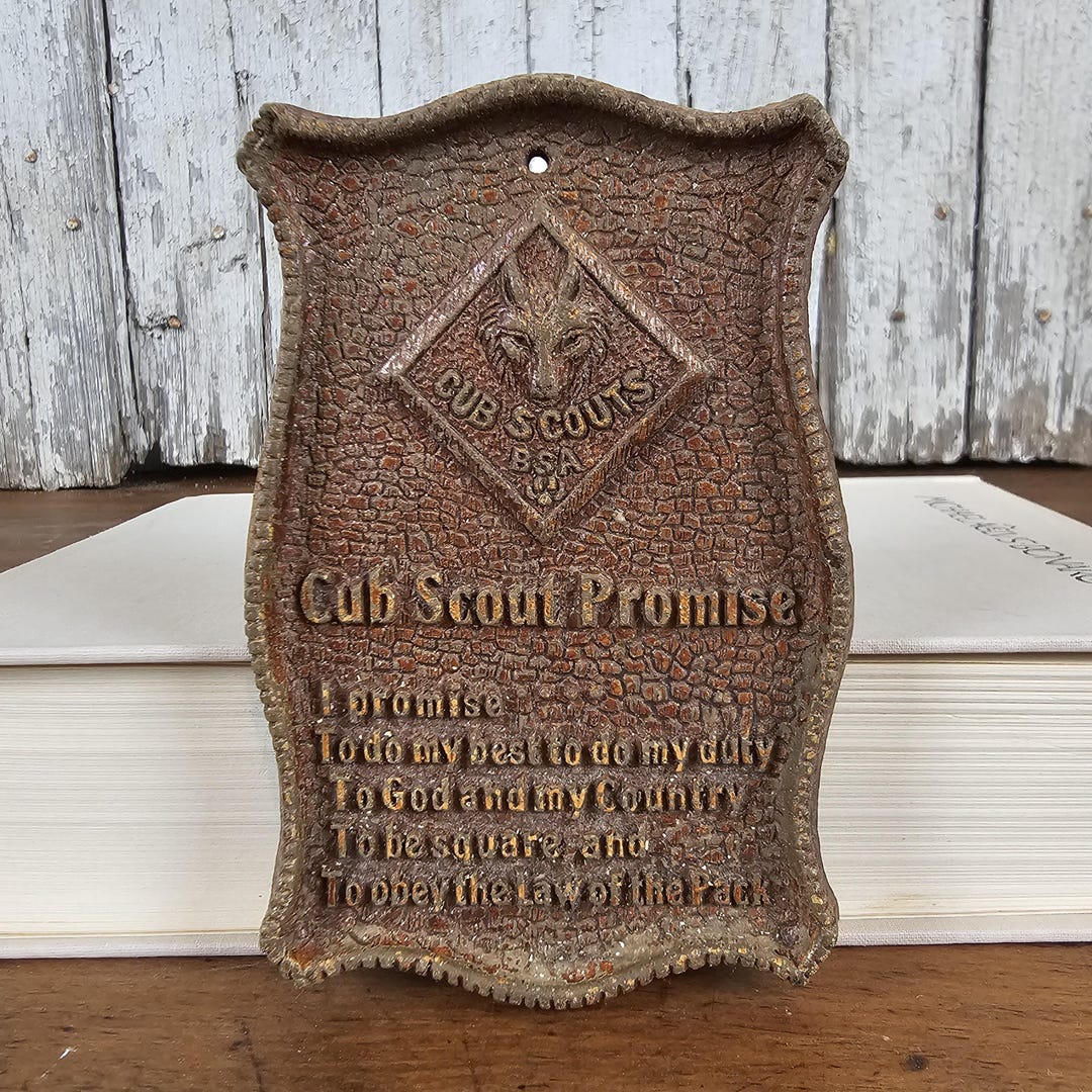 Vintage Cub Scout Promise Wooden Plack. Boy Scouts Memorabilia. - Etsy