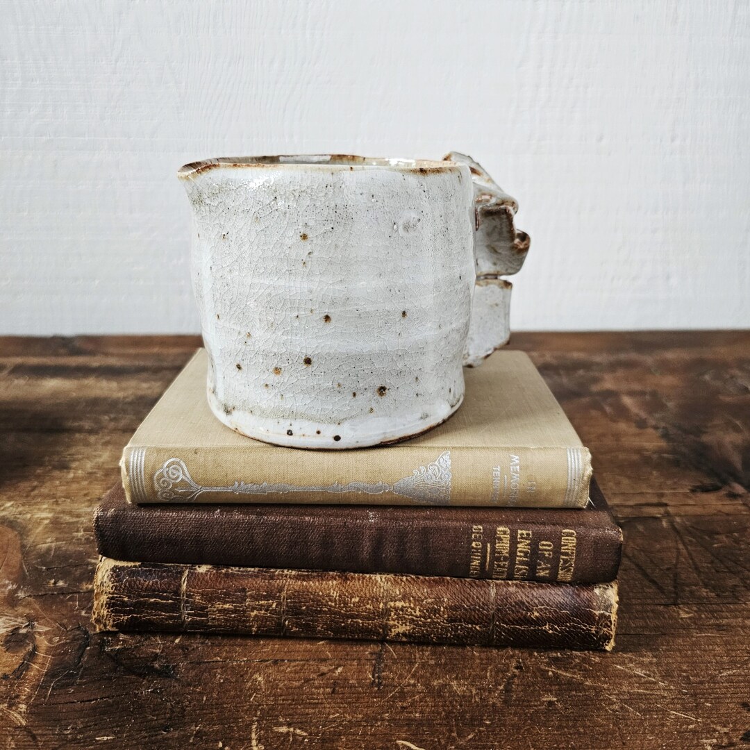 Small Pottery Pitcher, Ceramic Cream Pitcher, Brutalist Style Pottery ...