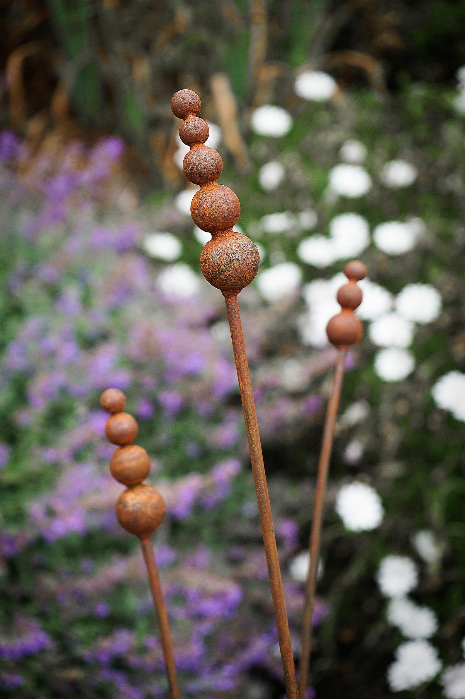 Rusty Metal Reed Garden Sculpture / Rustic Garden Art - Etsy