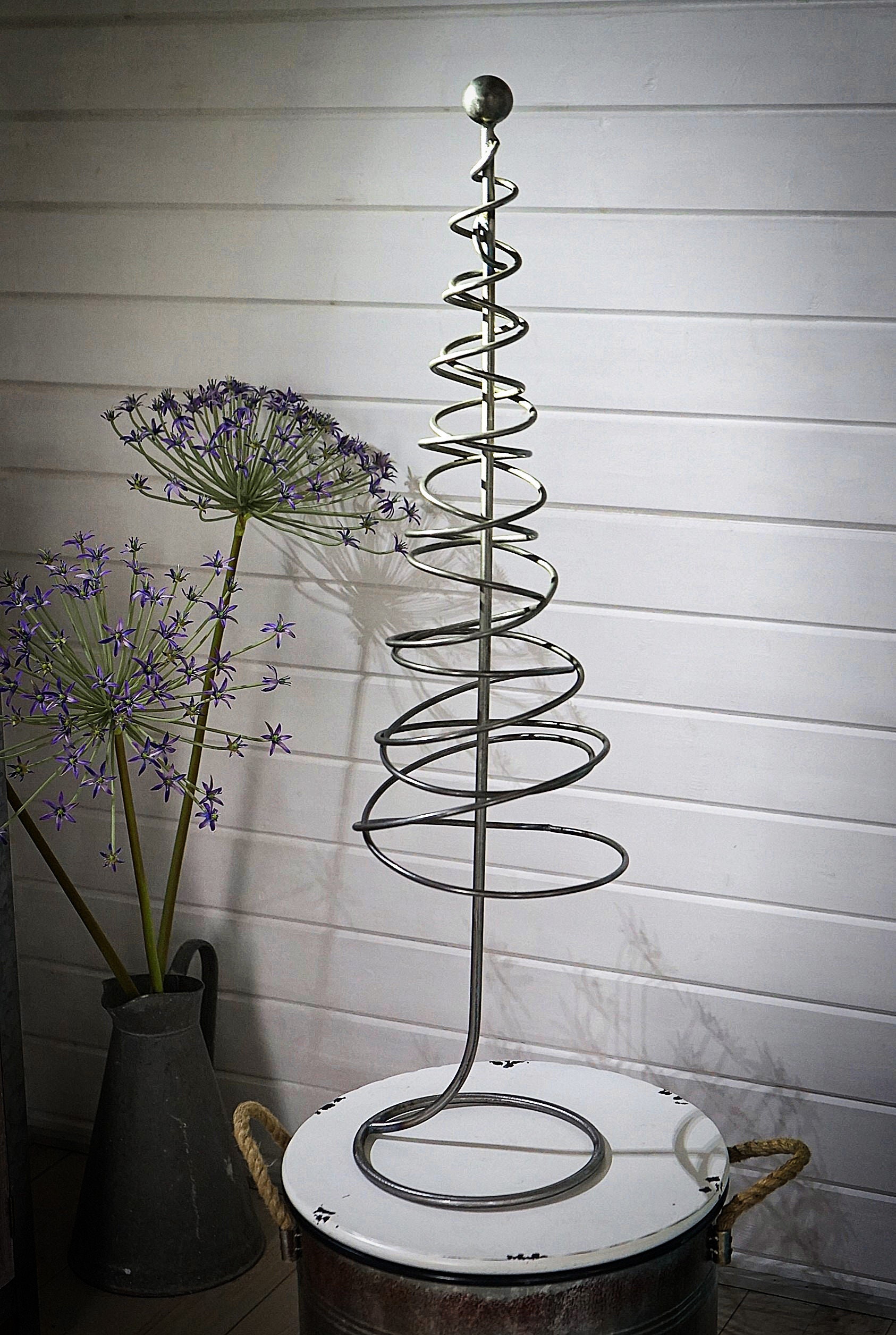 Metal Tree With Stand / Handmade Tree Sculpture / Home Art - Etsy