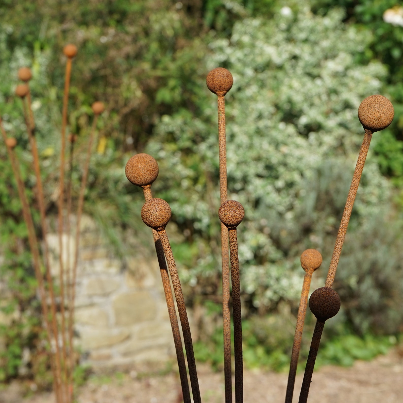 Rusty Metal Seed Head Garden Sculpture: Outdoor Art Decoration - Etsy