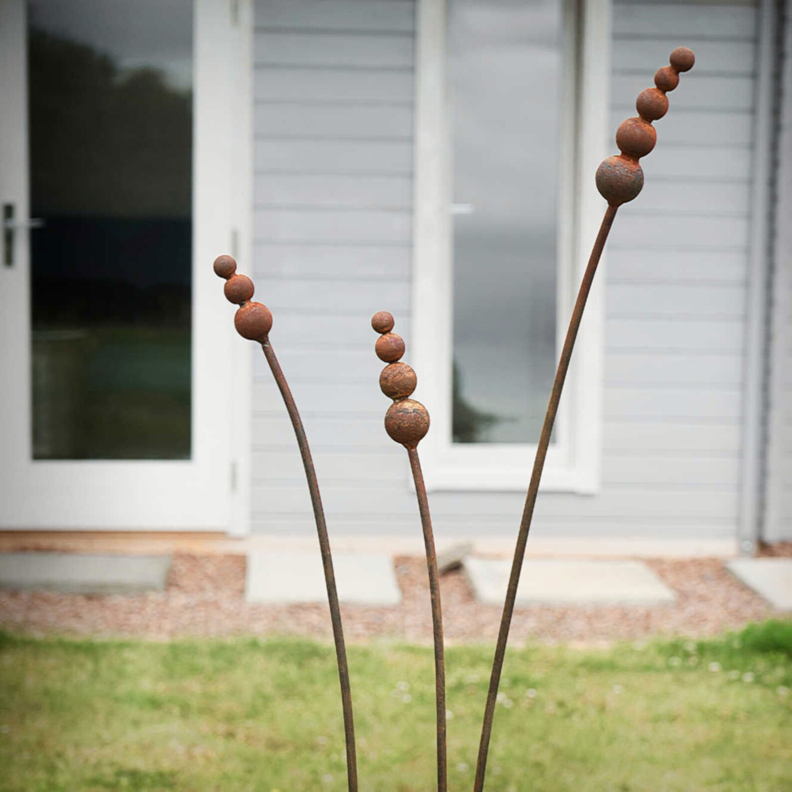Rusty Metal Reed Garden Sculpture / Rustic Garden Art - Etsy
