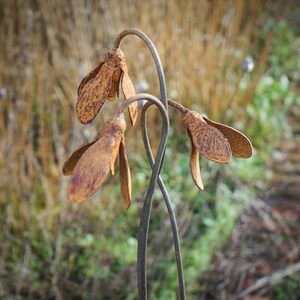 Metal Snowdrop Flower Sculptures for the Garden. 1 Metre Tall Rusty ...