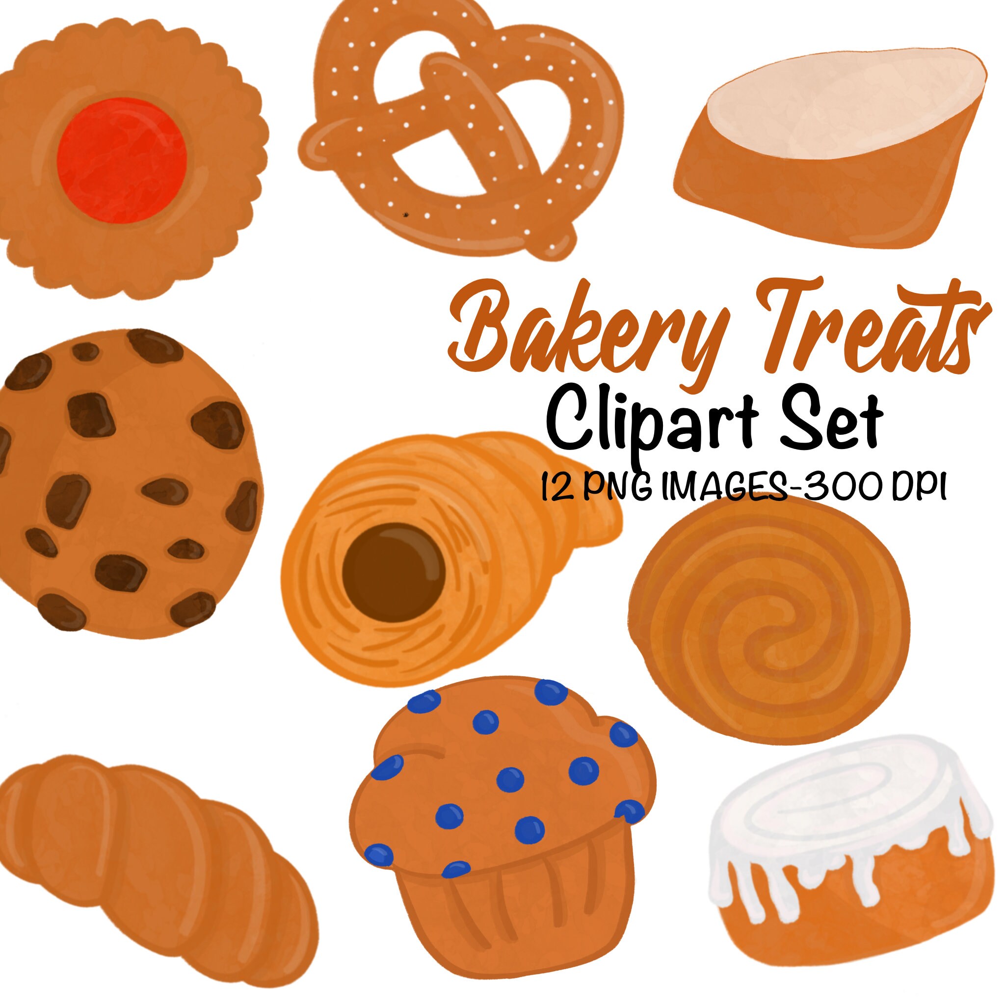 Bakery Treats Clipart Set Etsy bakery-treats-clipart-set-etsy
