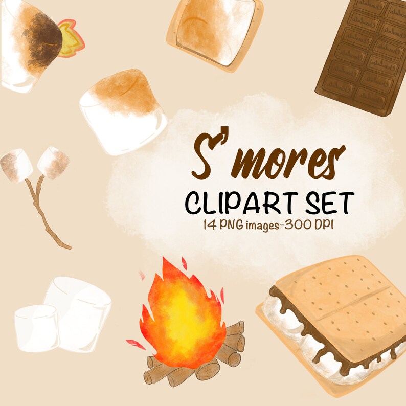 S'mores Clipart - Etsy