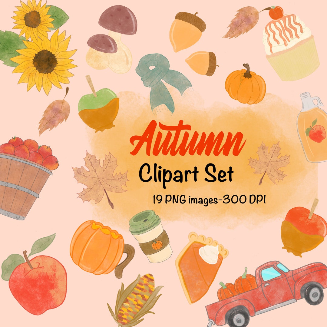 Autumn/fall Clipart Set - Etsy
