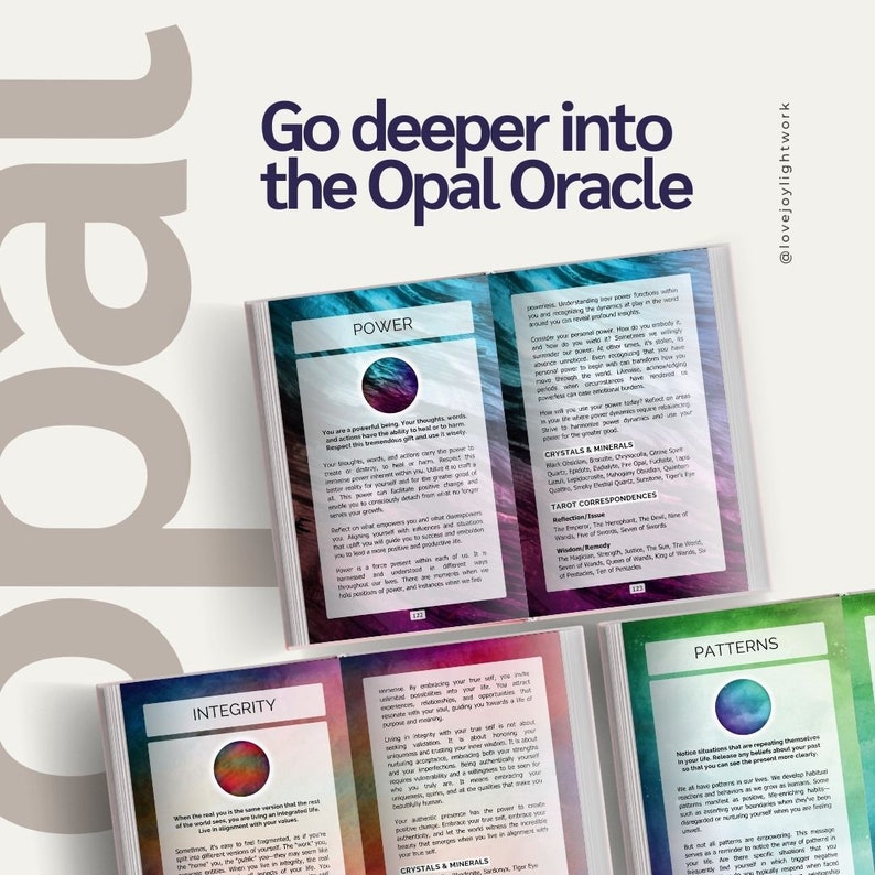 Opal Oracle Card Deck & Companion Book Bundle (print Edition) - Etsy