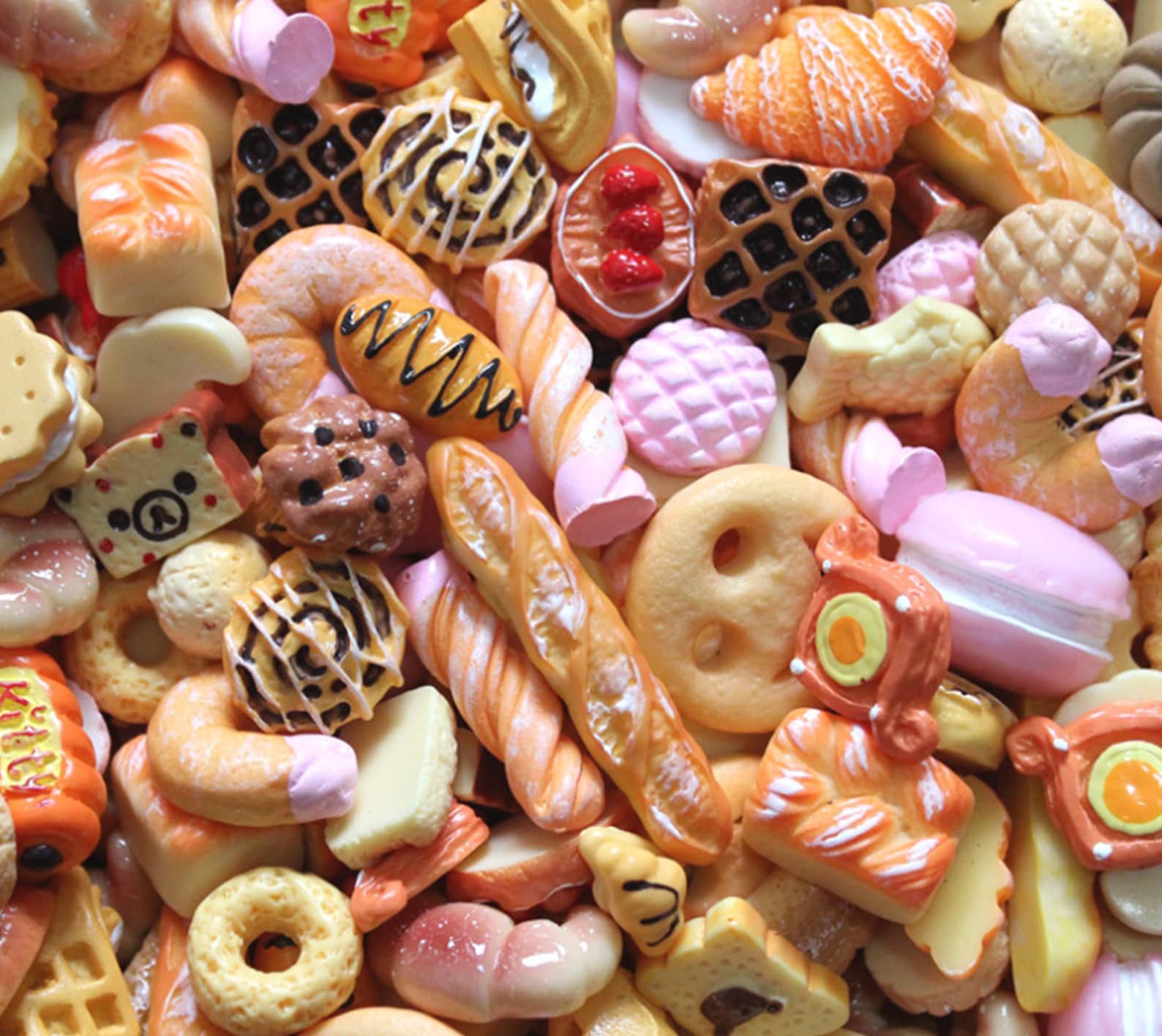 BULK Super Kawaii Bread Pastel Charms for Slime Bread - Etsy