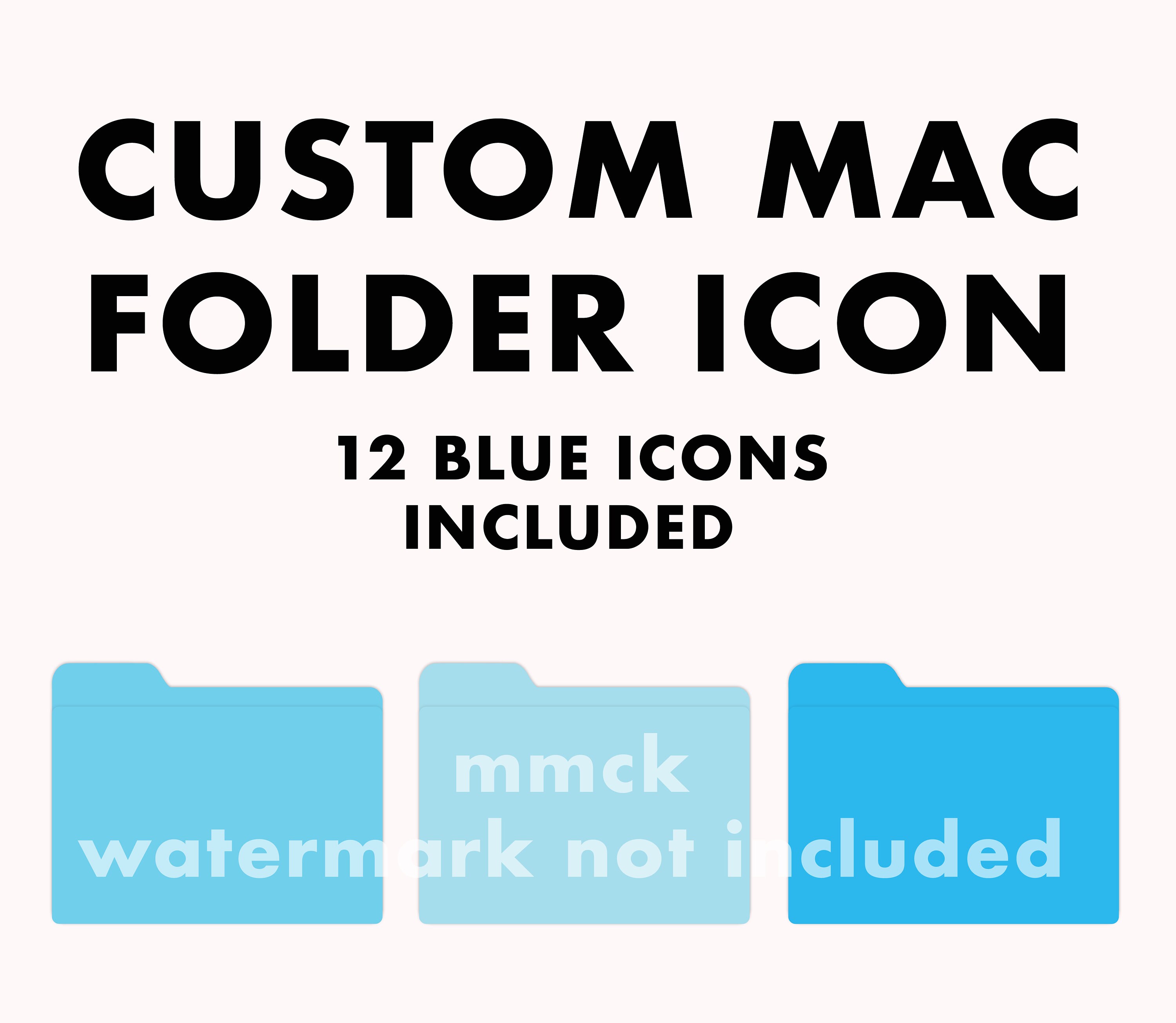 Custom Folder Icons for Macos Blue Digital Download - Etsy