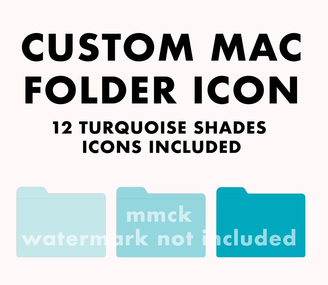 Custom Folder Icons for Macos - Turquoise - Digital Download - Etsy