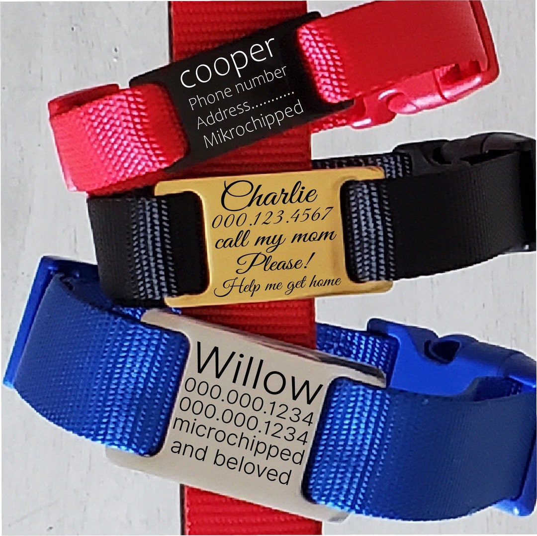 Personalized Slide on Dog Tag Pet Id Tag Laser Engraved - Etsy