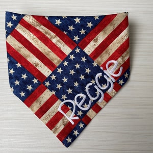 Personalized Dog-flag-4th of July-red / Patriotic Personalized Dog ...